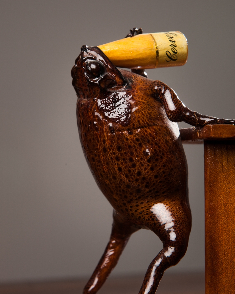 Anthropomorphic Taxidermy Bar Toads